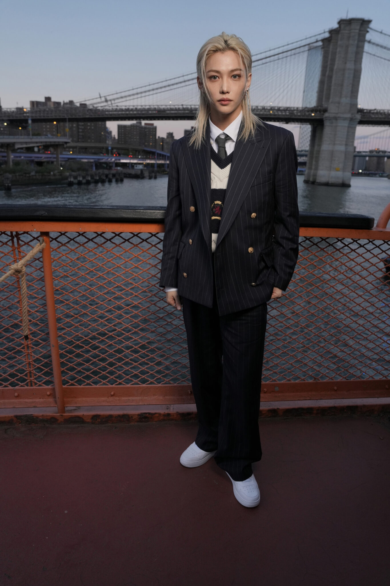 Felix Reinvents the Pinstripe Suit at the Tommy Hilfiger SS25 Show ...